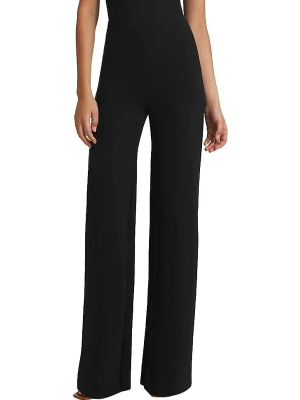 Commando Neoprene Wide Leg Trousers - Black