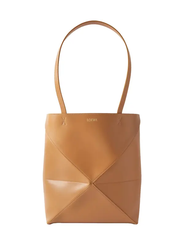 Loewe Puzzle Fold Convertible Medium Leather Tote - Brown