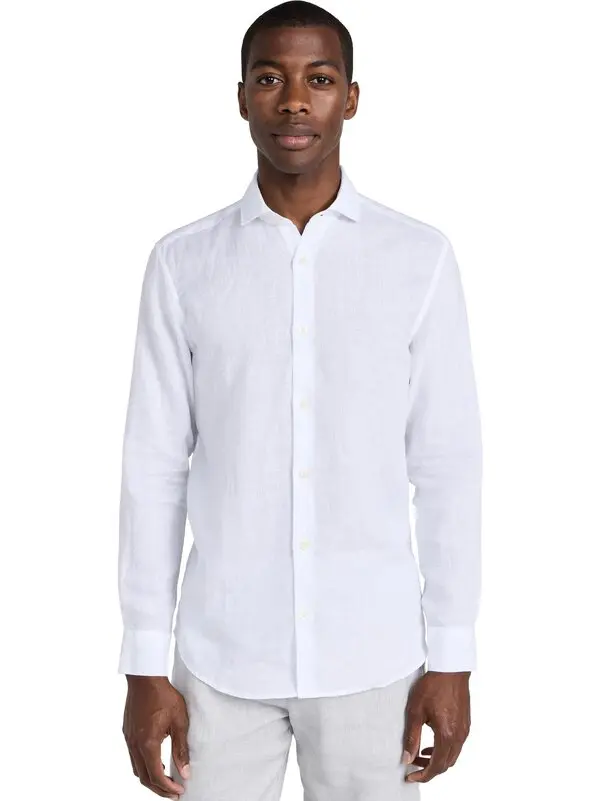 Frescobol Carioca Antonio Linen Shirt - White
