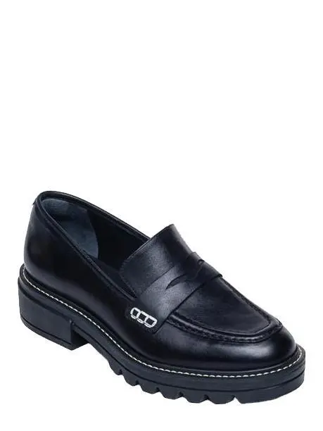Bernardo Chandler Platform Penny Loafer - Black