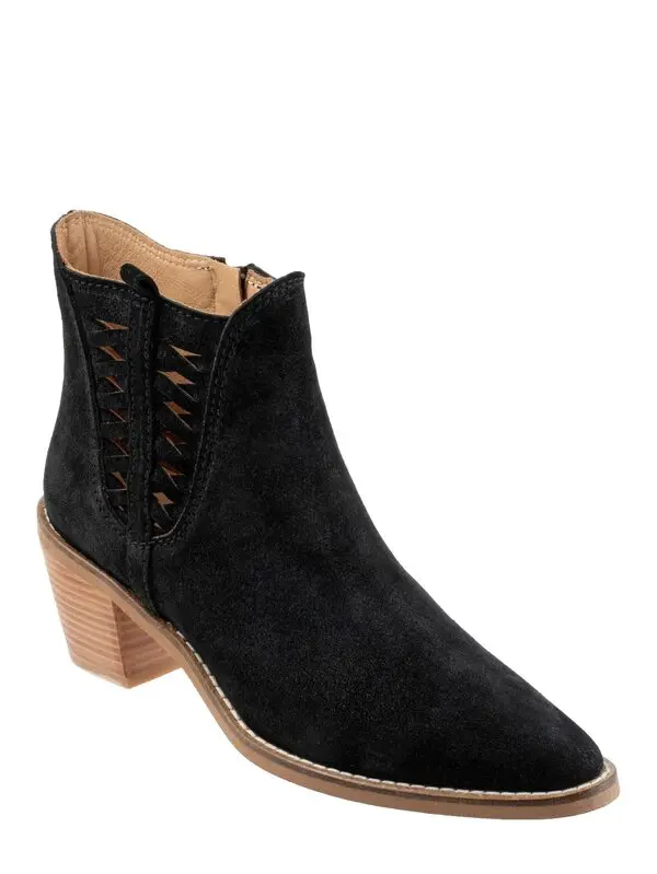 BUENO Veronika Bootie - Black Suede