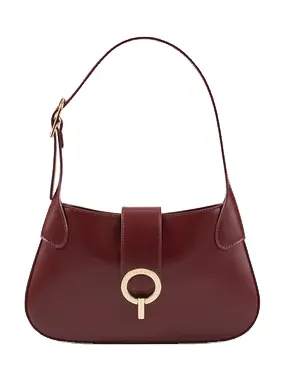 Sandro Janet Shoulder Bag In Leather With Buckle - Natural