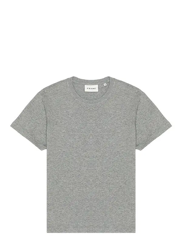 FRAME Duo Fold Tee In Grey - Heather Grey