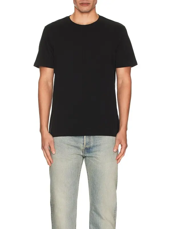 FRAME Duo Fold Tee In Black - Noir