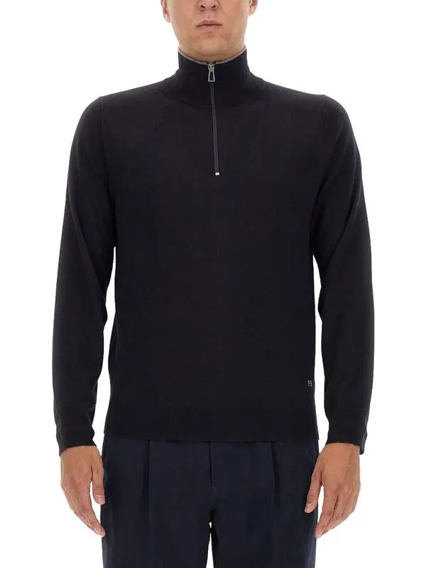 Paul Smith Regular Fit Merino Wool Jersey - Blue