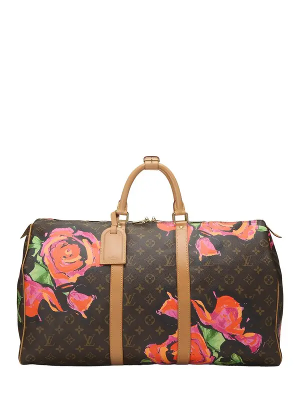 LOUIS VUITTON Stephen Sprouse Monogram Roses Keepall 50 - Brown