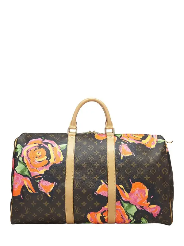 LOUIS VUITTON Stephen Sprouse Monogram Roses Keepall 50 - Brown