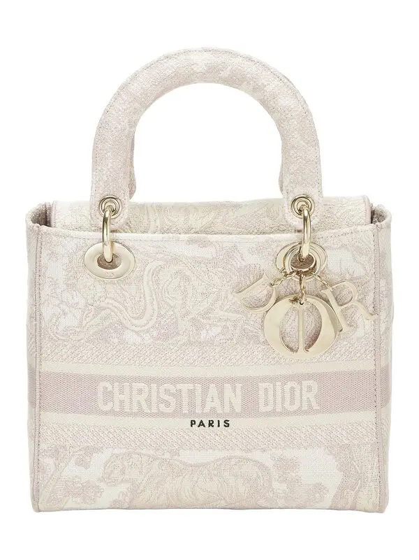 Dior Lady D-lite Embroidered Bag - Pink