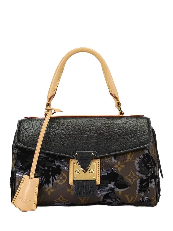LOUIS VUITTON Monogram Fleur De Jais Carrousel Bag - Brown