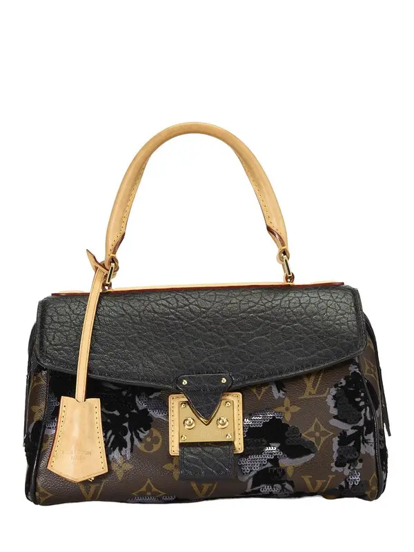 LOUIS VUITTON Monogram Fleur De Jais Carrousel Bag - Brown