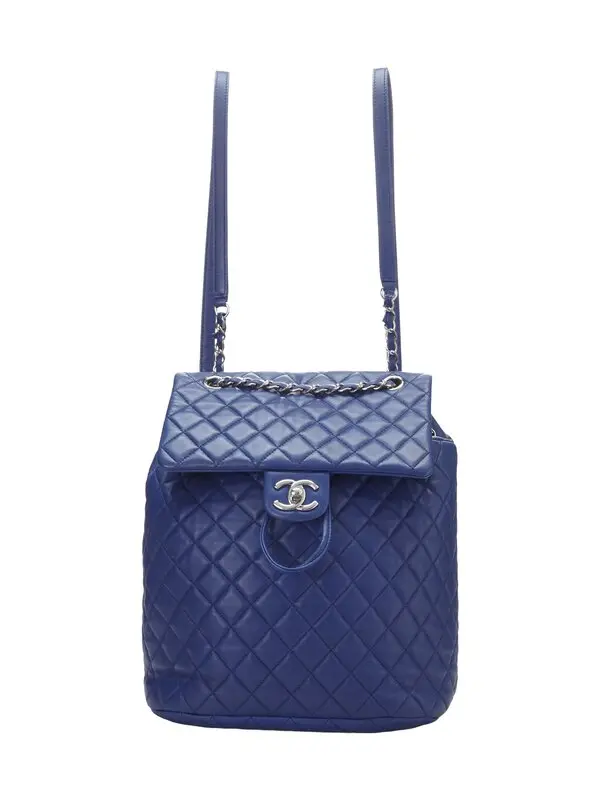 Chanel Quilted Lambskin Urban Spirit Backpack - Navy