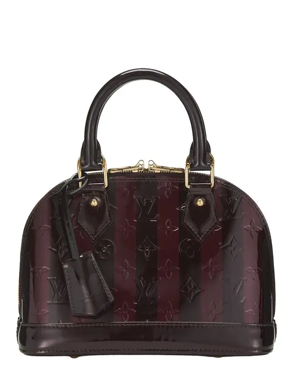 LOUIS VUITTON Alma Monogram Vernis Rayures - Purple