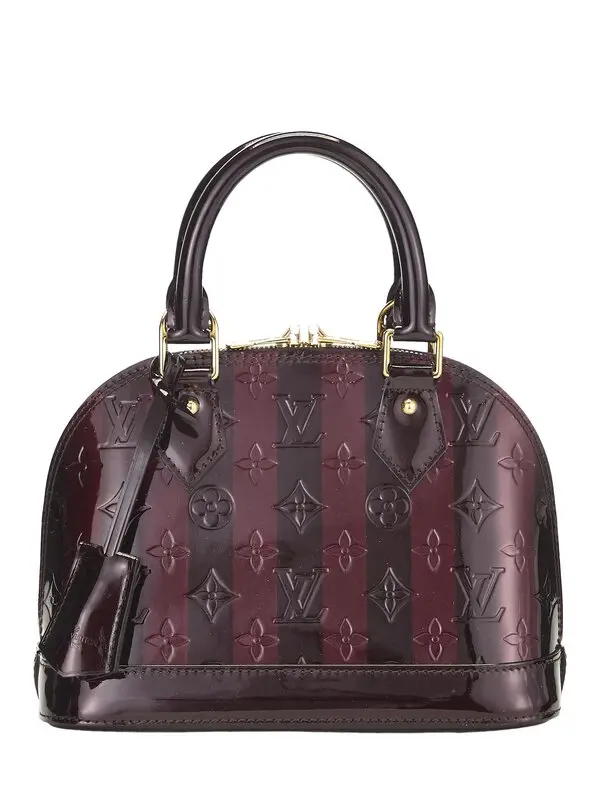 LOUIS VUITTON Alma Monogram Vernis Rayures - Purple