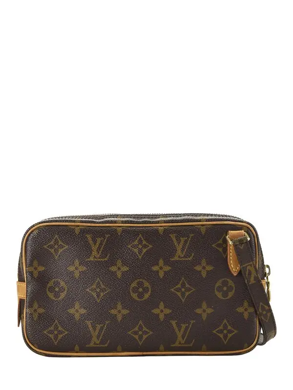 LOUIS VUITTON Monogram Canvas Pochette Marly Bandouliere - Brown