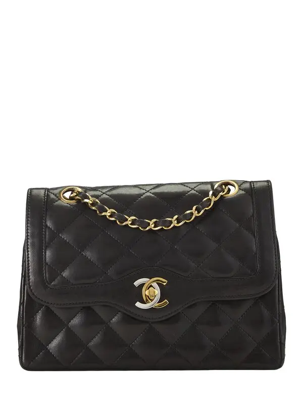 Chanel Quilted Lambskin Paris Limited Double Flap - Black