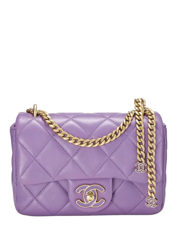 Chanel Lambskin Flap Bag - Purple