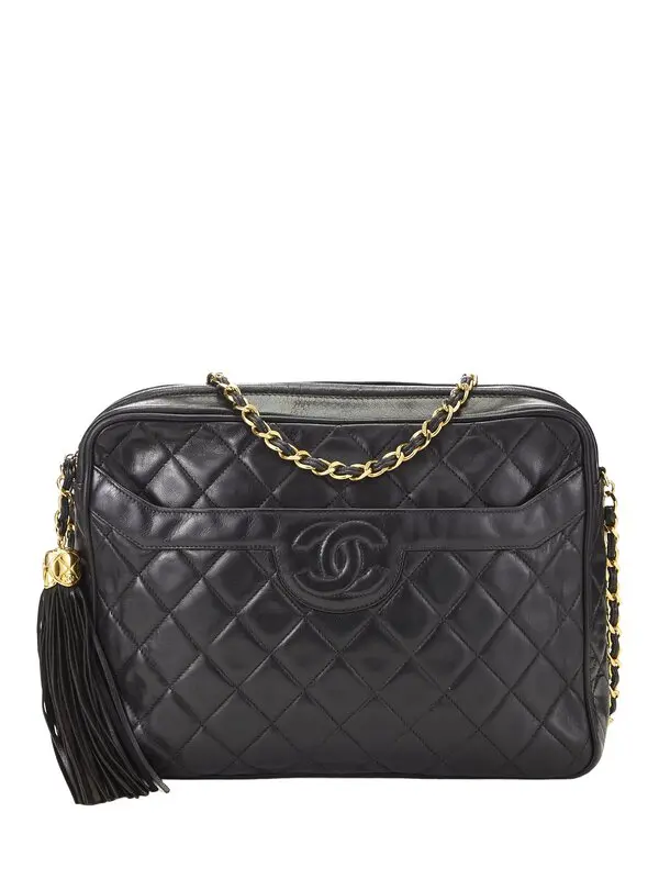 Chanel Quilted Lambskin Pocket Camera Bag - Black