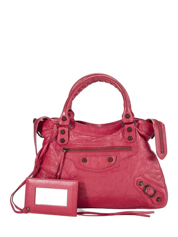 Balenciaga Agneau Classic Town Bag - Pink