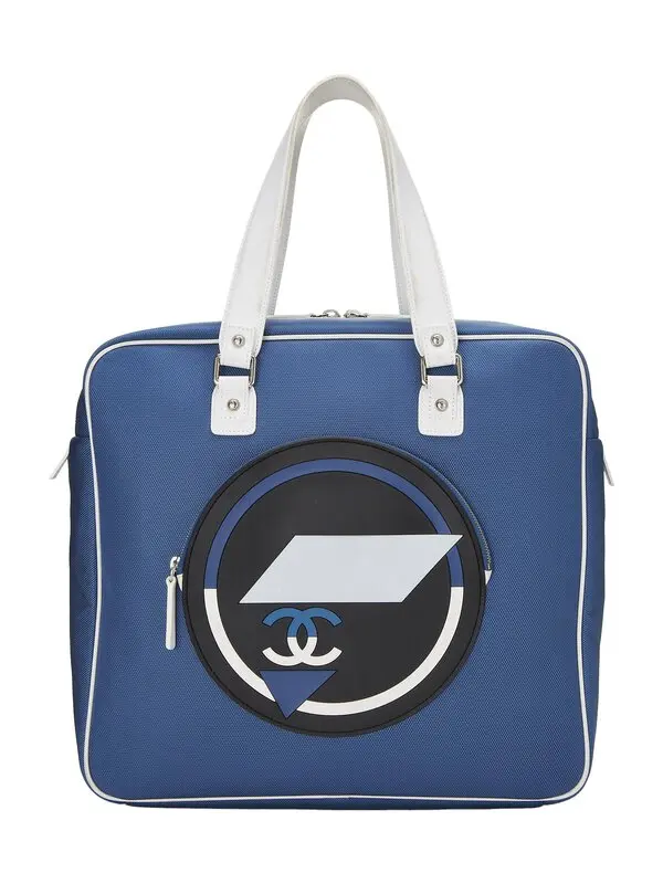 Chanel Airlines Zip Shopping Tote - Blue