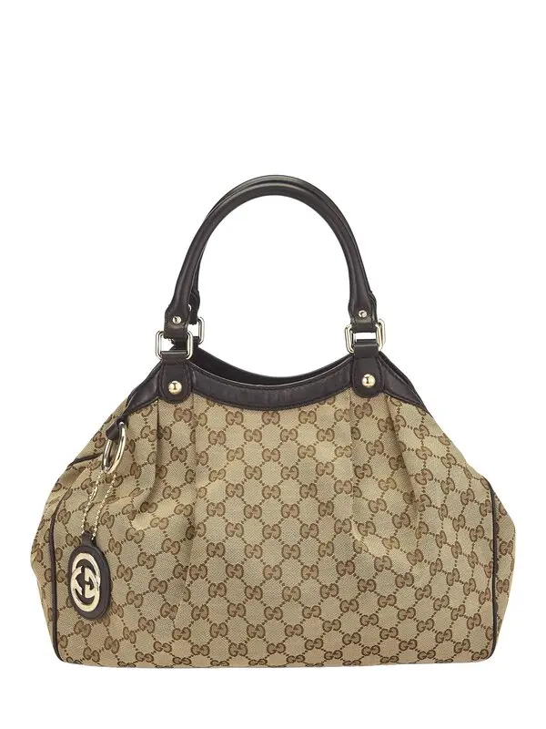 Gucci Original Gg Canvas Sukey Tote Bag - Brown