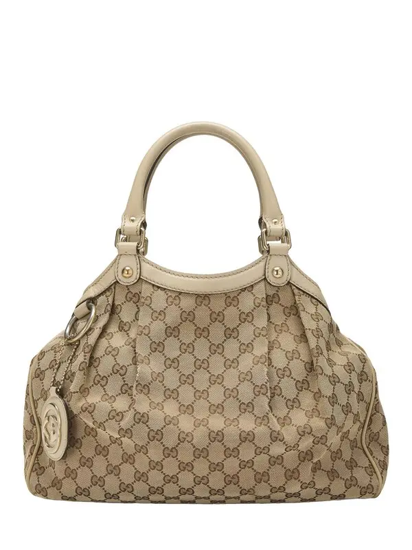 Gucci Original Gg Canvas Sukey Tote Bag - White