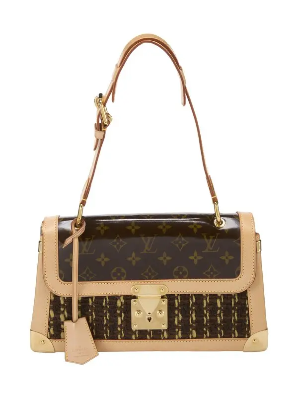LOUIS VUITTON Monogram Tweedy Zip Shoulder Bag - Brown