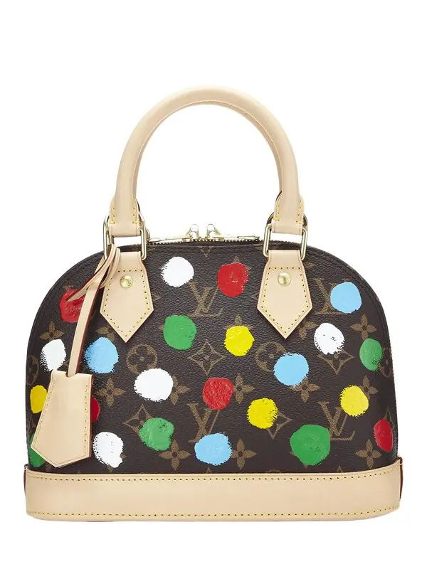 LOUIS VUITTON Yayoi Kusama X Monogram 3d Dots Alma - Brown