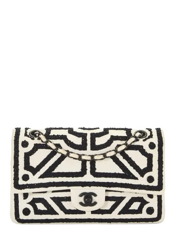 Chanel Lambskin Crystal Embroidered 'garden Of Versailles' Classic Double Flap Medium - Multi