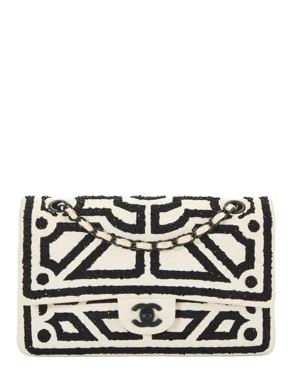 Chanel Lambskin Crystal Embroidered Garden Of Versailles Classic Double Flap Medium - Multi