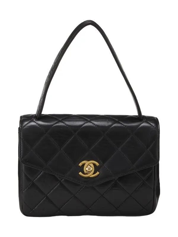 Chanel Quilted Lambskin Handbag - Black