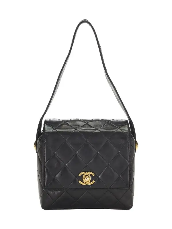 Chanel Quilted Lambskin Handbag - Black