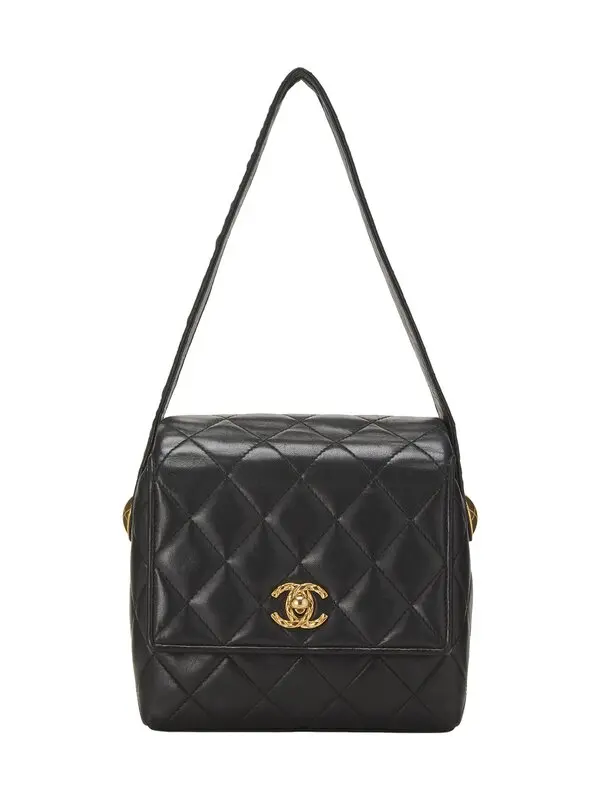 Chanel Quilted Lambskin Handbag - Black