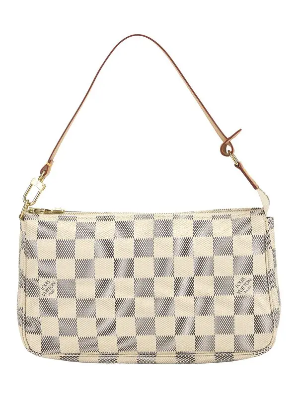 LOUIS VUITTON Damier Azur Pochette Accessoires - White
