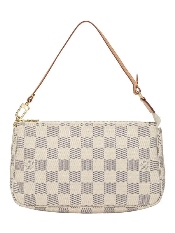 LOUIS VUITTON Damier Azur Pochette Accessoires - White