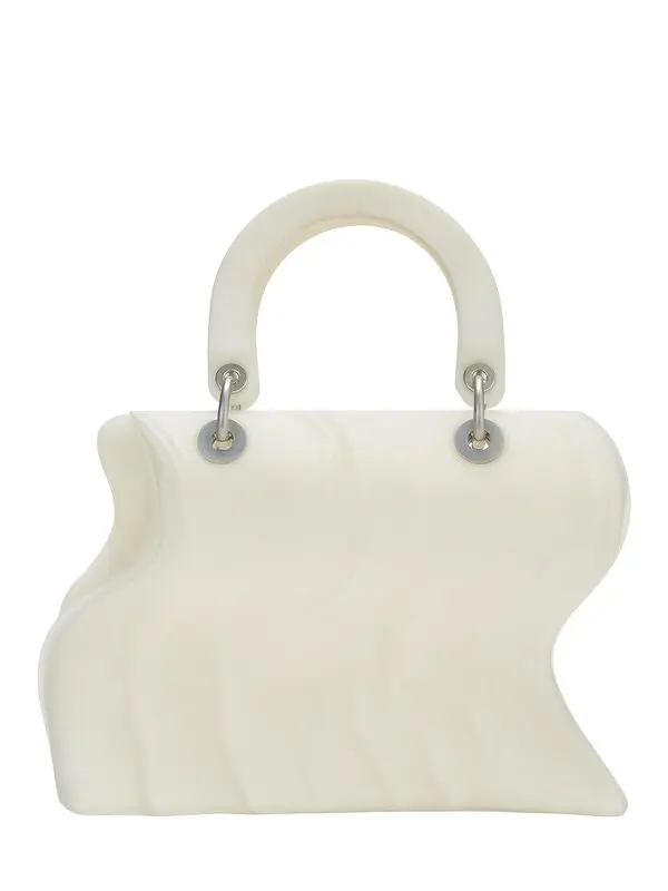 Dior Lady 3-d Printed Thermoplastic Handbag - White