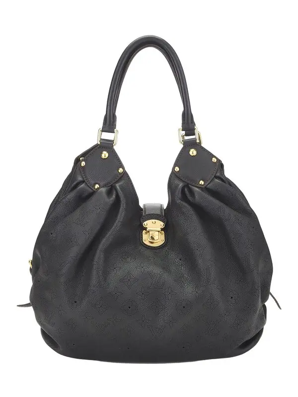 LOUIS VUITTON Monogram Mahina Large Tote - Black