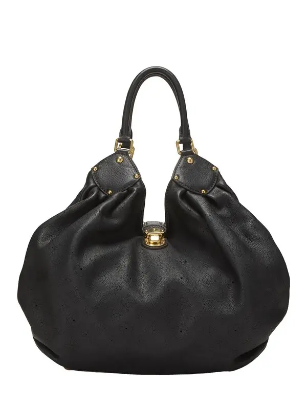 LOUIS VUITTON Monogram Mahina Large Tote - Black