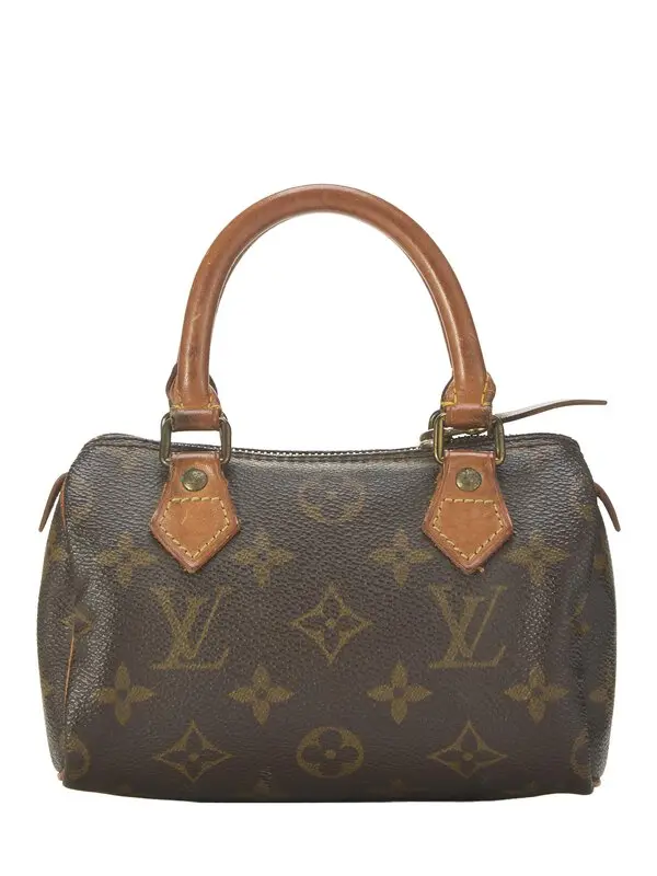 LOUIS VUITTON Monogram Canvas Hl Speedy Mini Handbag - Brown