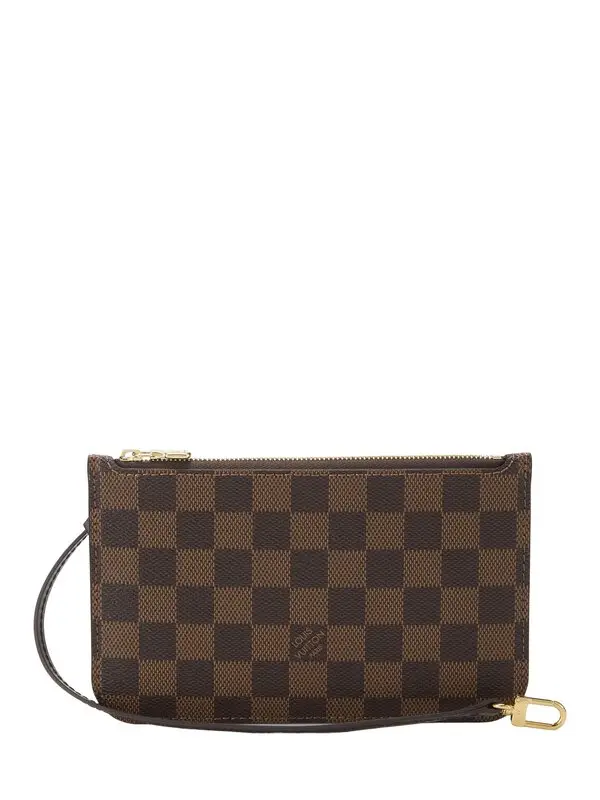 LOUIS VUITTON Damier Ebene Neverfull Pouch - Brown
