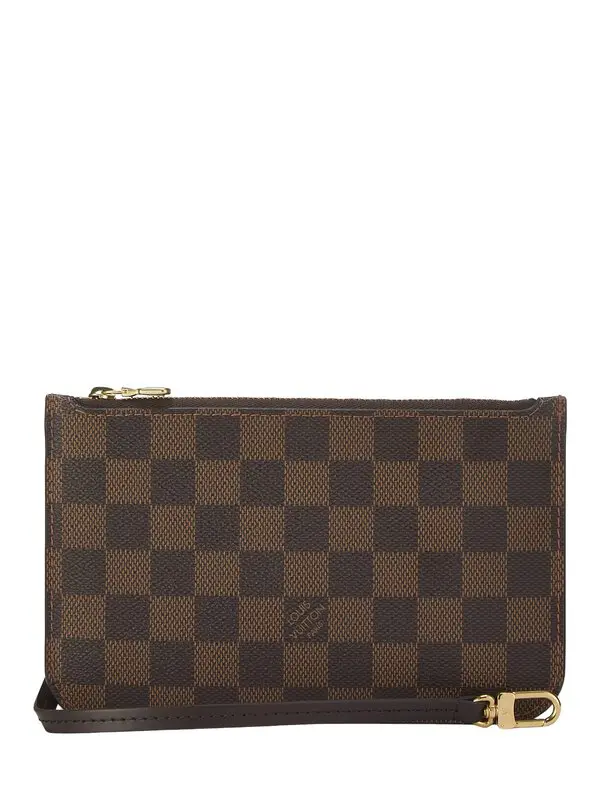 LOUIS VUITTON Damier Ebene Neverfull Pouch - Brown