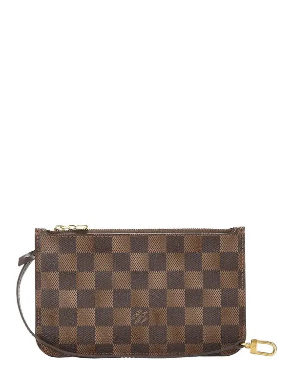 LOUIS VUITTON Damier Ebene Neverfull Pouch - Brown