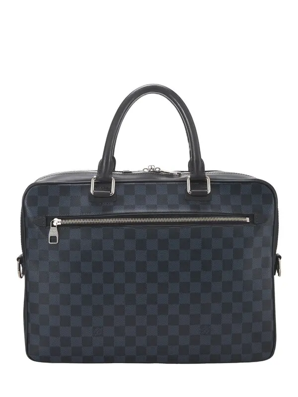 LOUIS VUITTON Damier Cobalt Porte Documents Business - Navy