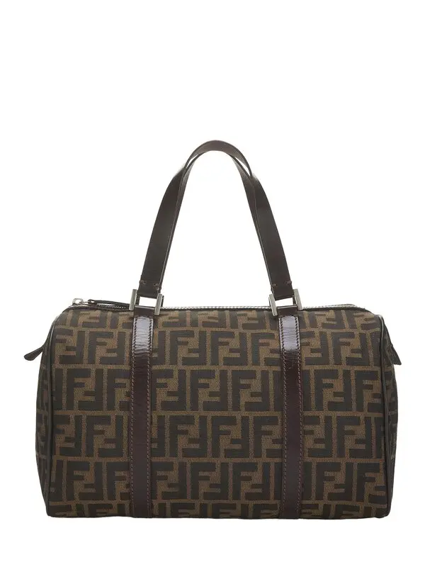 Fendi Zucca Canvas Boston Bag - Brown