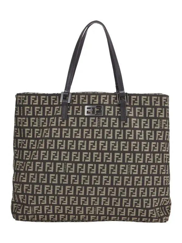 Fendi Zucchino Tote - Brown