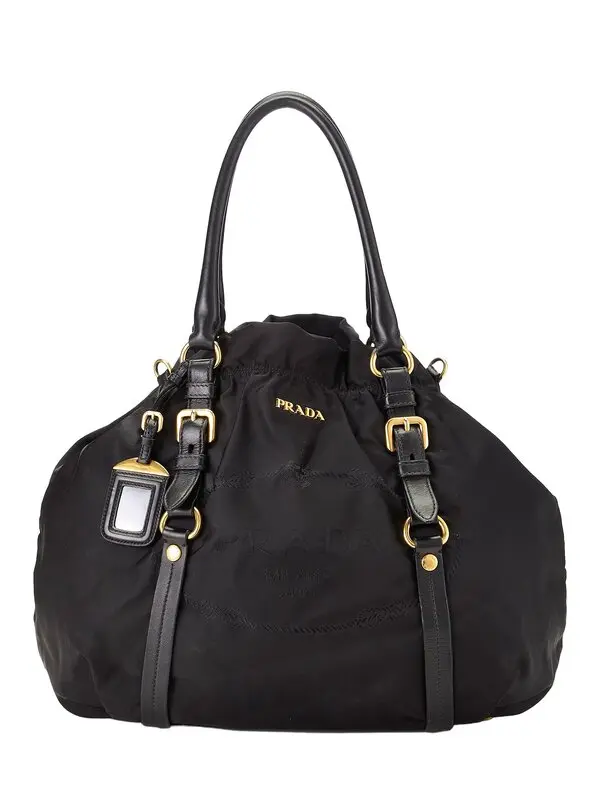 Prada Logo Tote - Black