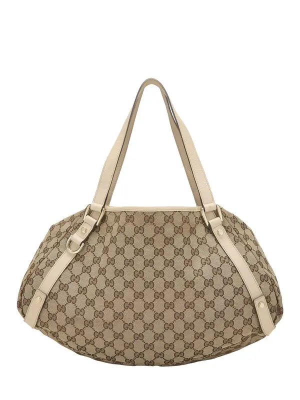 Gucci Original Gg Canvas Abbey Tote Bag - White