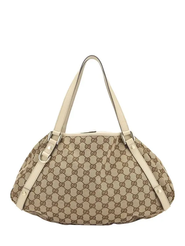 Gucci Original Gg Canvas Abbey Tote Bag - White