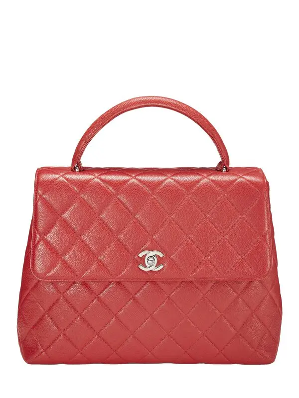Chanel Quilted Caviar Kelly - Red