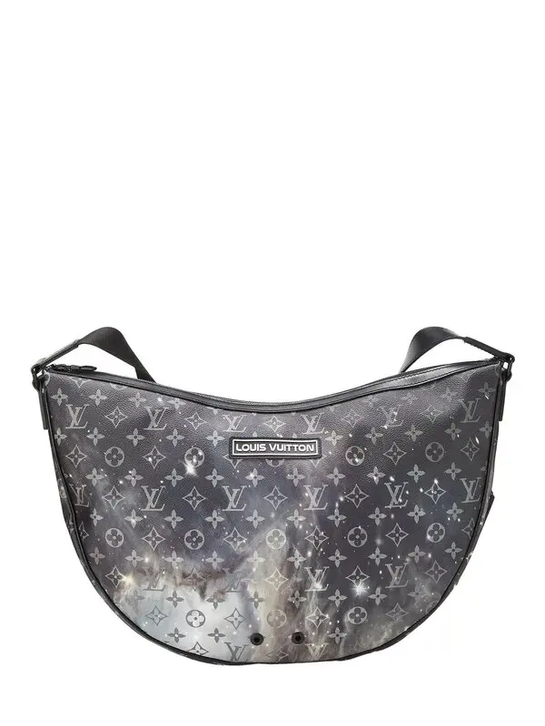 LOUIS VUITTON Monogram Galaxy Hobo Messenger Bag - Black