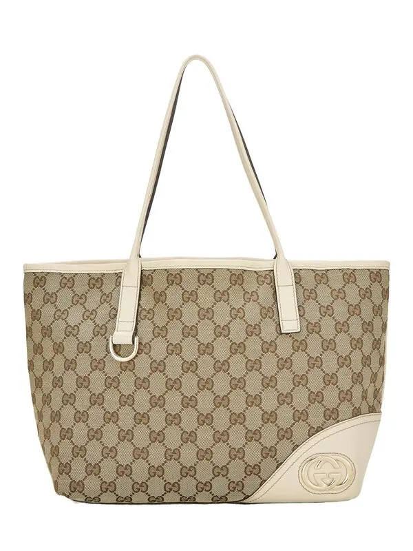 Gucci Original Gg Canvas Britt Tote - Beige